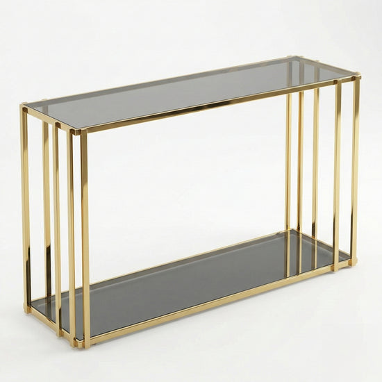 Delicate Stainless Steel Console - Gold Elegance | HomeStop Egypt